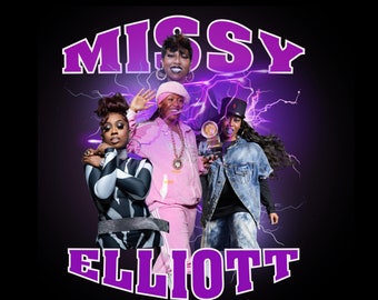 Missy Elliott, Bootleg Hiphop Tee, PNG File - Etsy