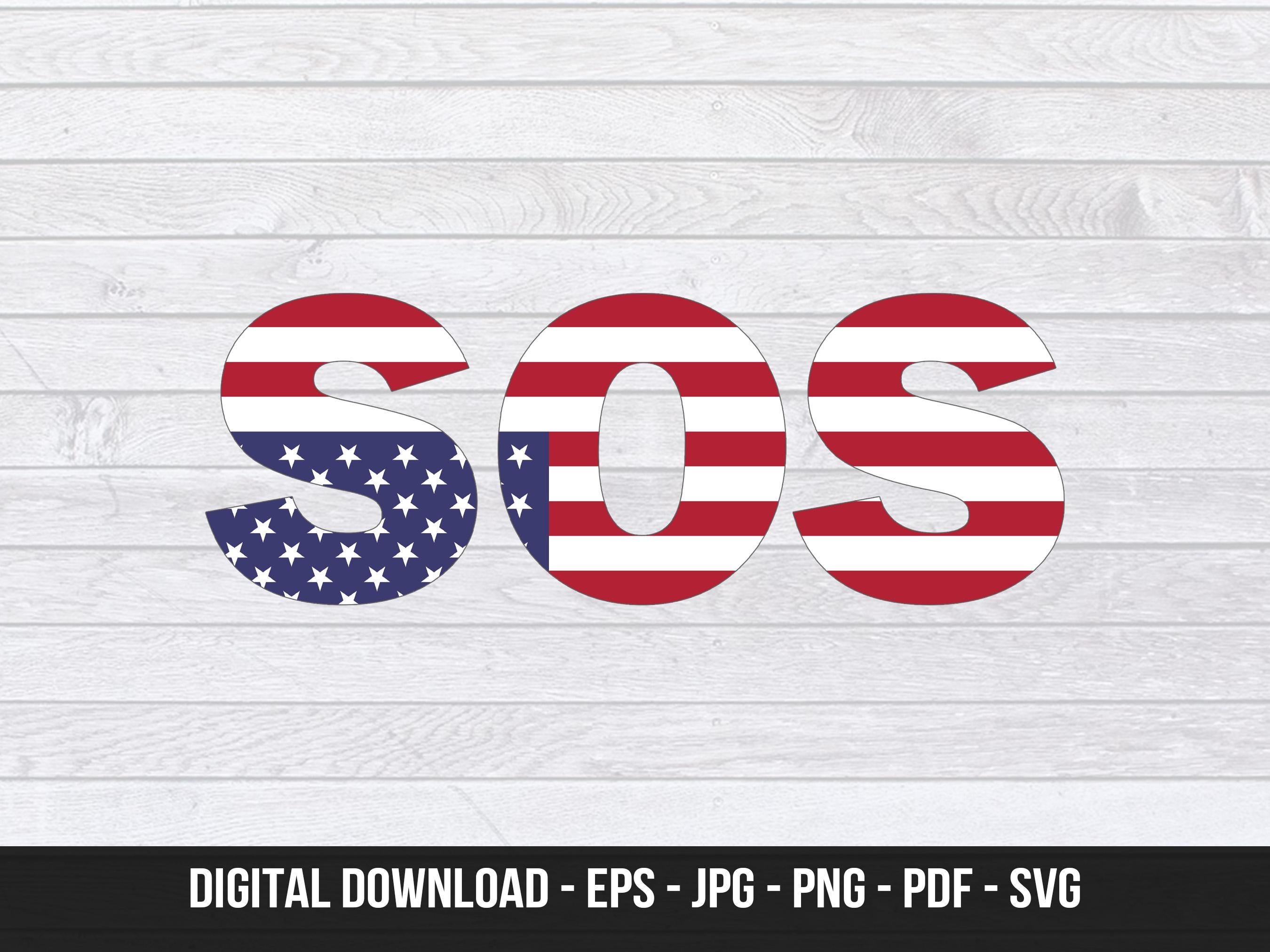 SOS Upside Down US Flag - Digital Download - SVG - United States Under ...