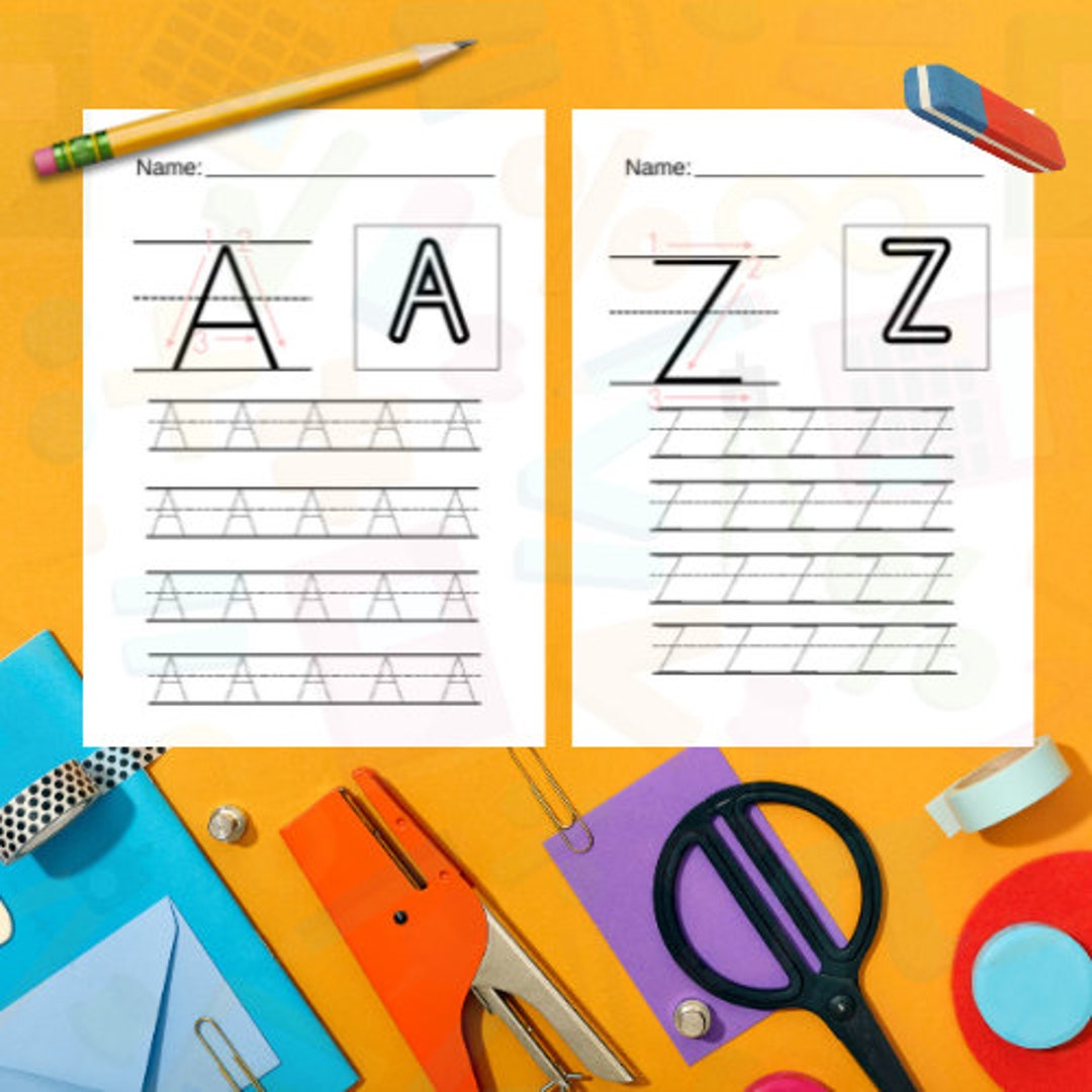 26 Printable Uppercase Alphabet Tracing Worksheets. Preschool ...
