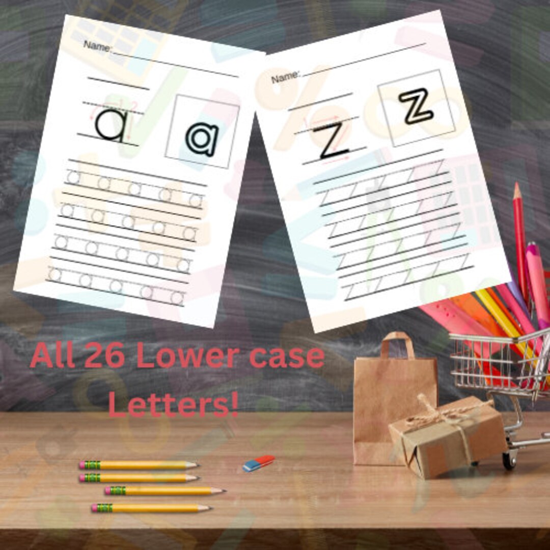 26 Printable Lowercase Alphabet Tracing Worksheets. Preschool ...