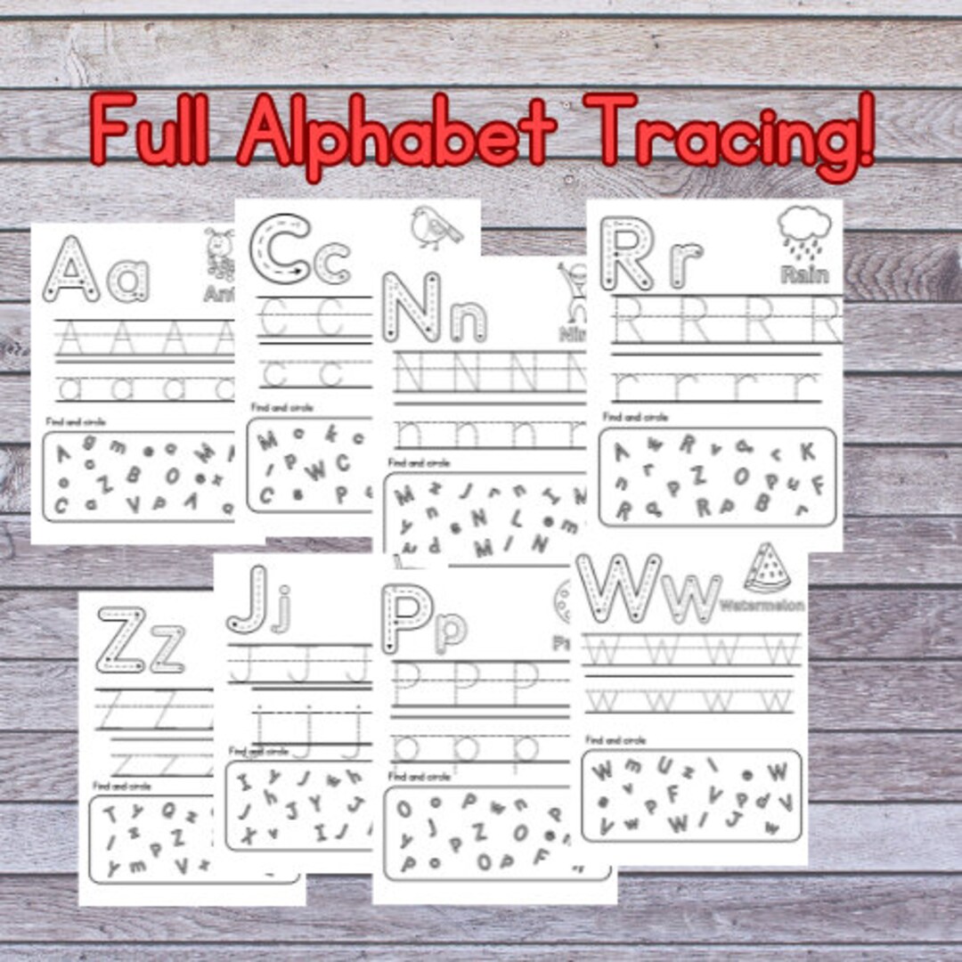 Alphabet Worksheets Printable for Kids Upper & Lowercase Worksheet prek ...