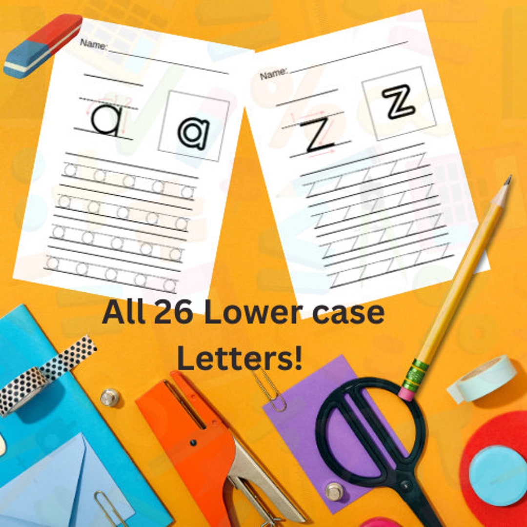 26 Printable Lowercase Alphabet Tracing Worksheets. Preschool ...