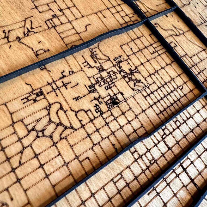 Laser Cut Stillwater Oklahoma 3D Wooden Map – OSU Gift - Etsy