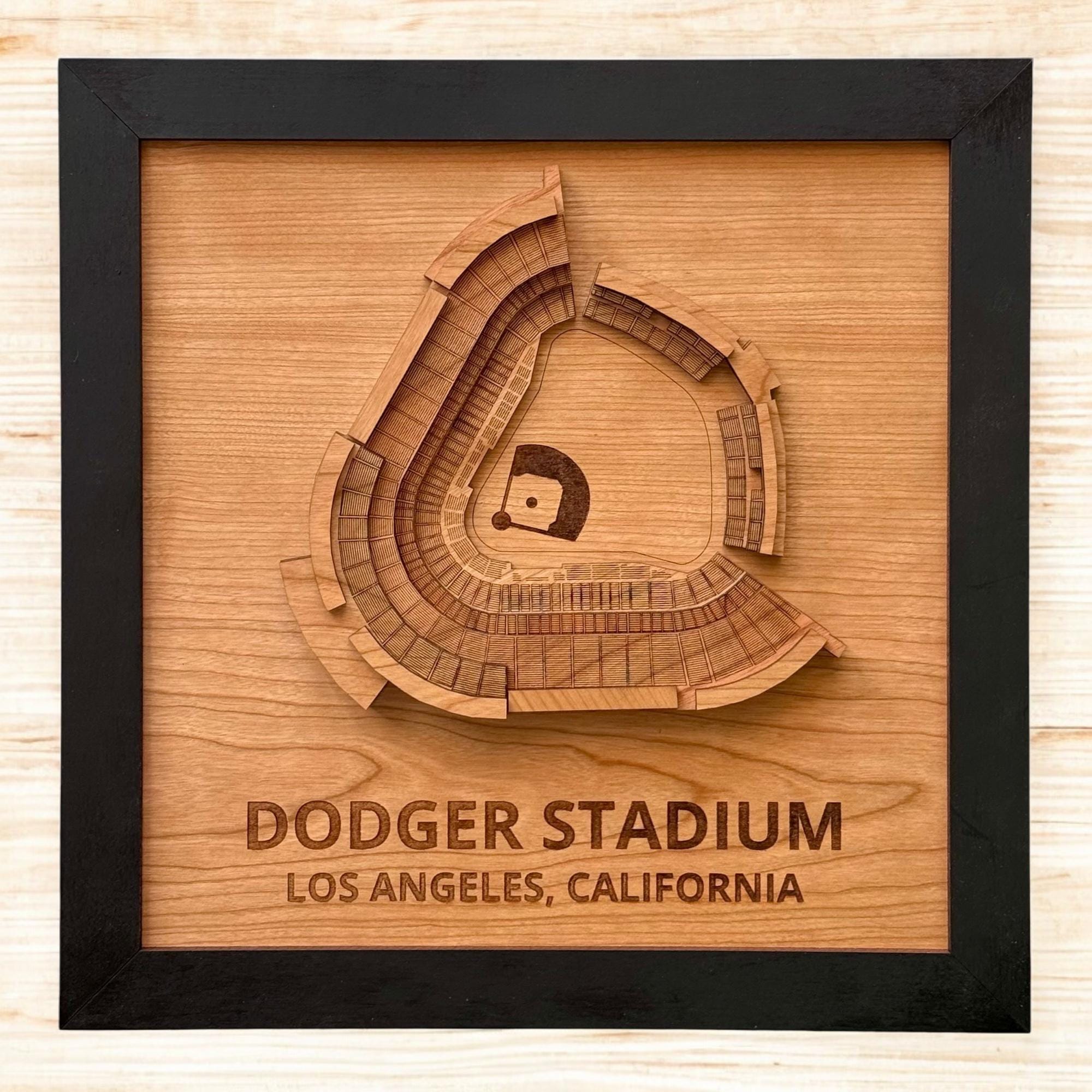 Dodger Stadium 3D Wood Map | Los Angeles Baseball Wall Art ...