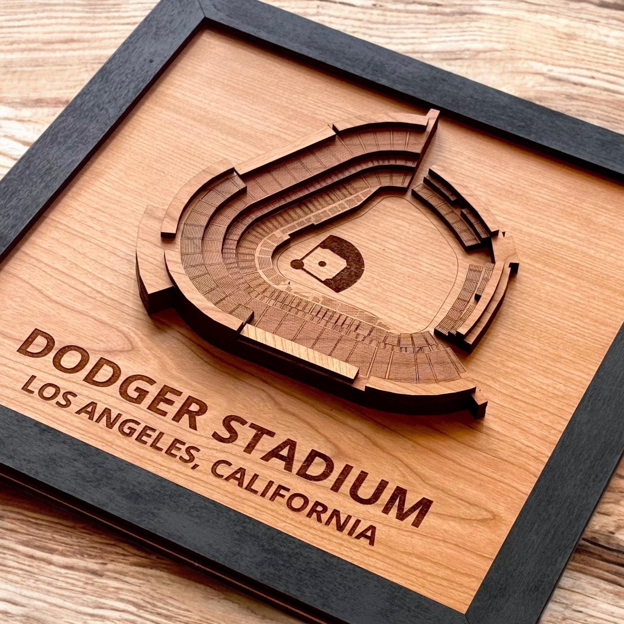 Dodger Stadium 3D Wood Map | Los Angeles Baseball Wall Art ...