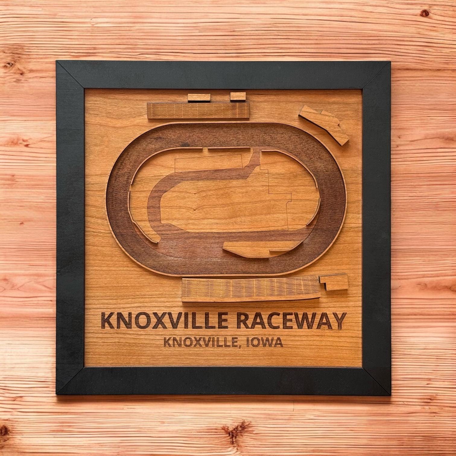 Knoxville Raceway 3D Wood Track Map – Laser Cut Racing Wall Art, Sprint ...