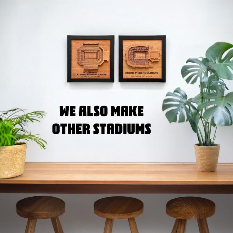 Boone Pickens Stadium 3D Wood Map | OSU Cowboys Football Gift ...