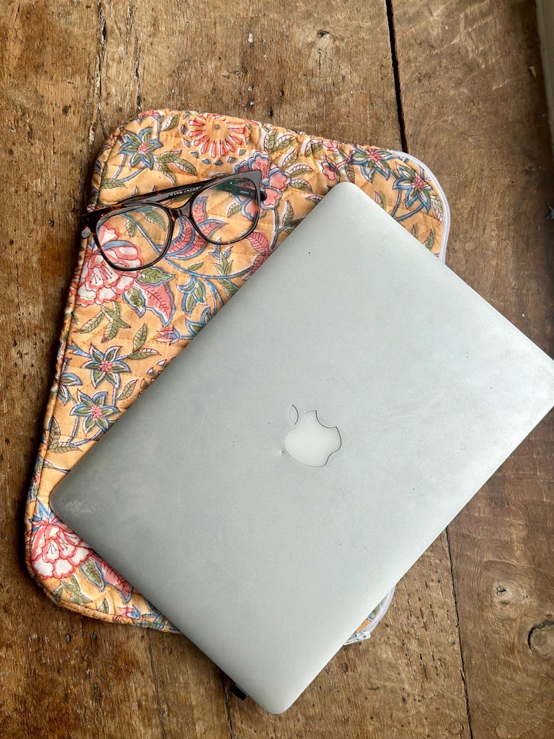 Hand Block Printed Laptop & Tablet Sleeves - Etsy