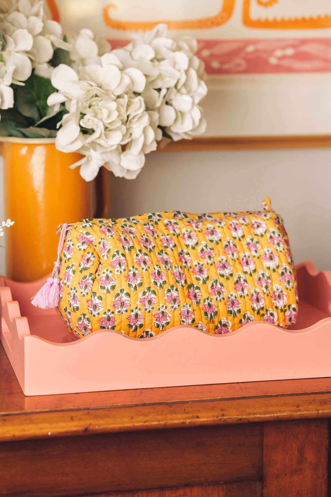 Hand Block Printed Wash Bags - Etsy