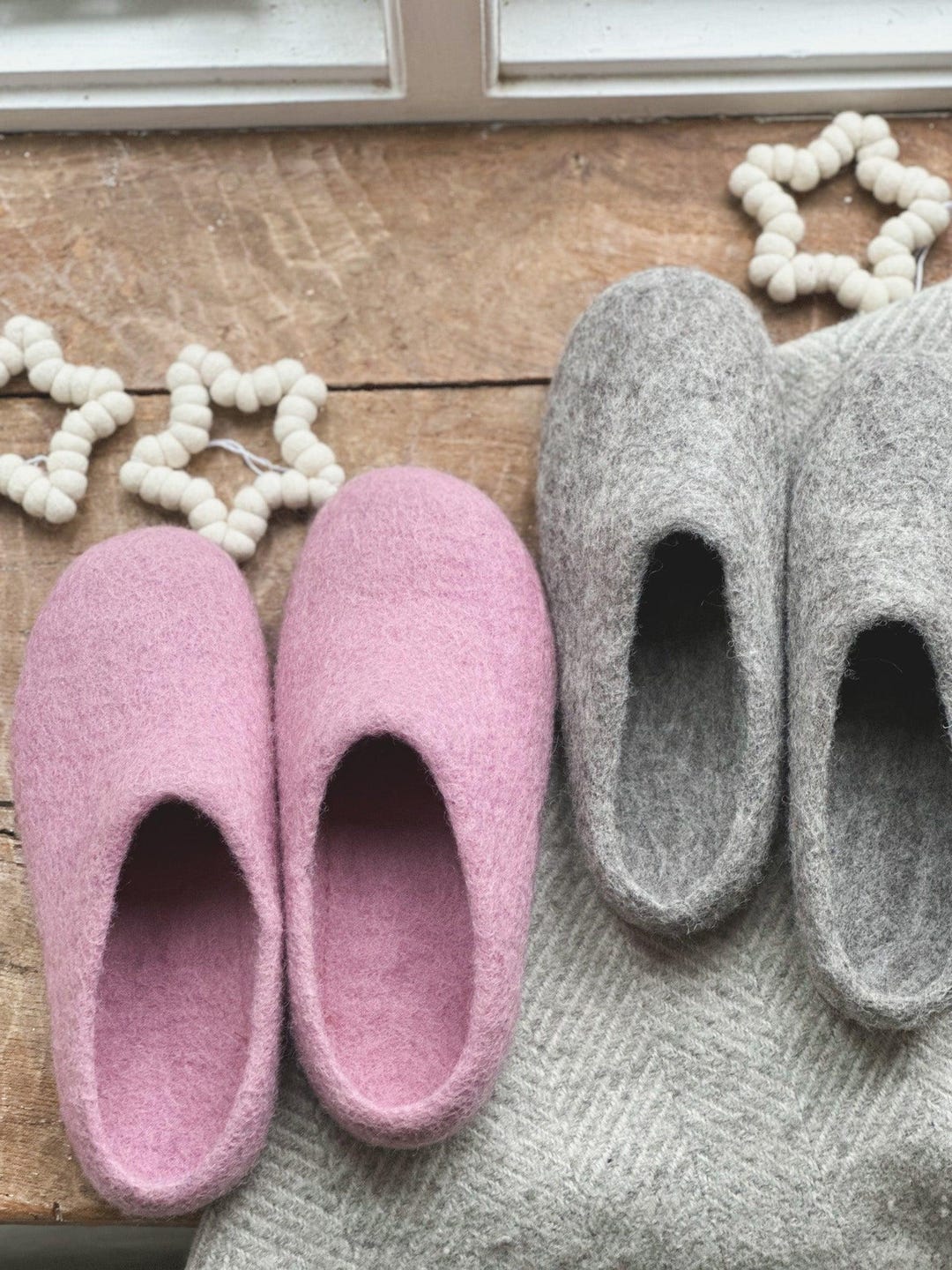 Hand Felted Wool Mule Slippers - Etsy