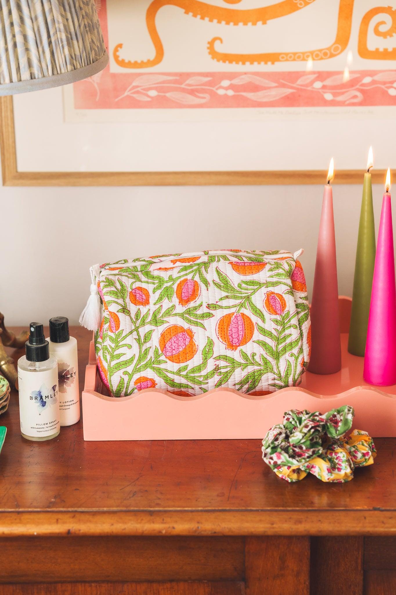 Hand Block Printed Wash Bags - Etsy