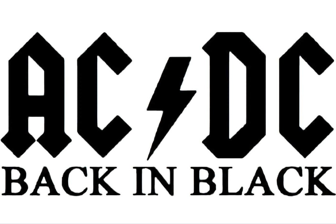 AC DC Back in Black Decal - Etsy