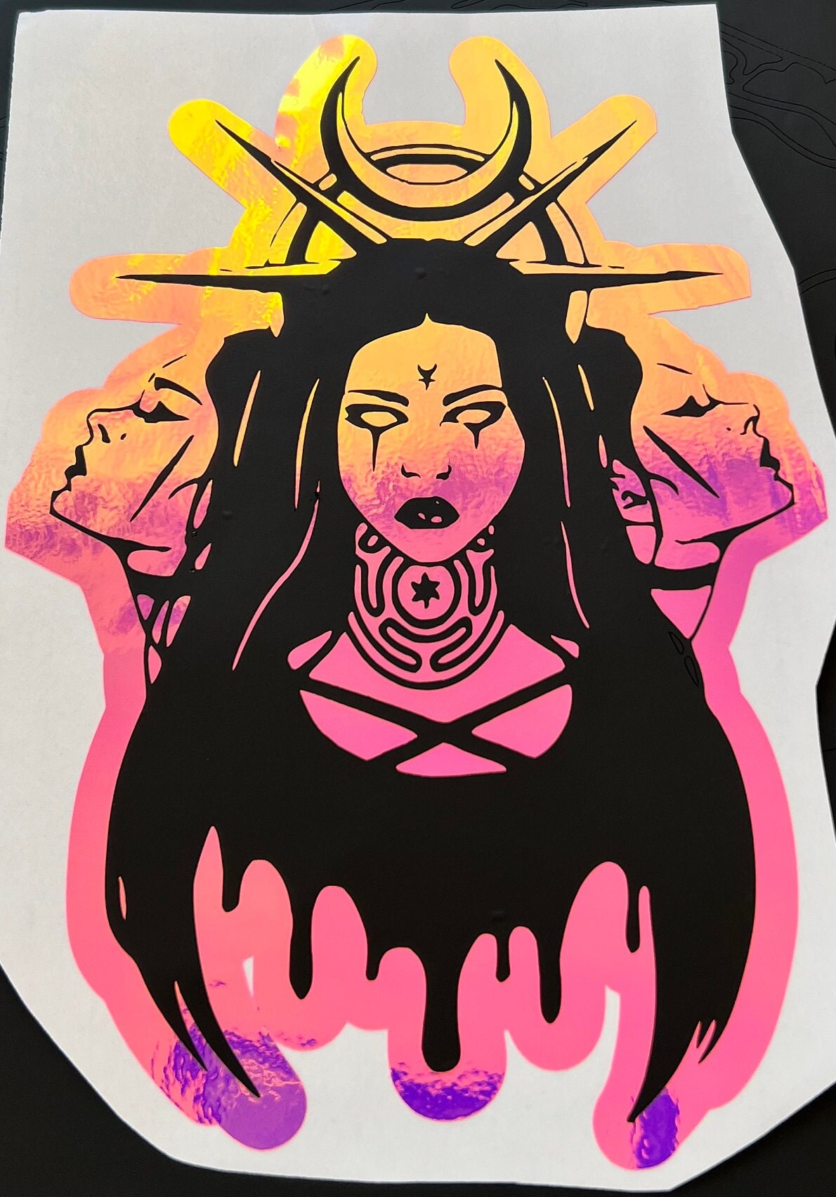 Beautiful Triple Goddess Decal - Etsy