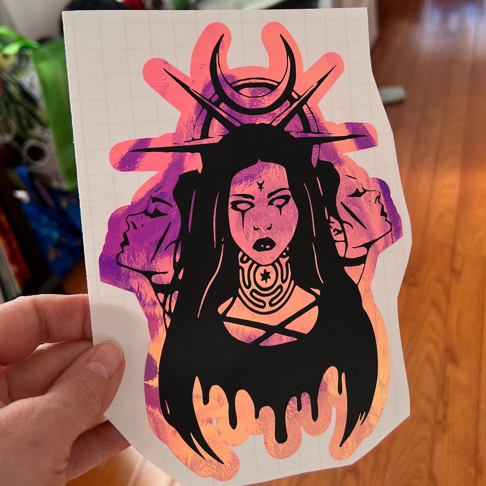 Beautiful Triple Goddess Decal - Etsy