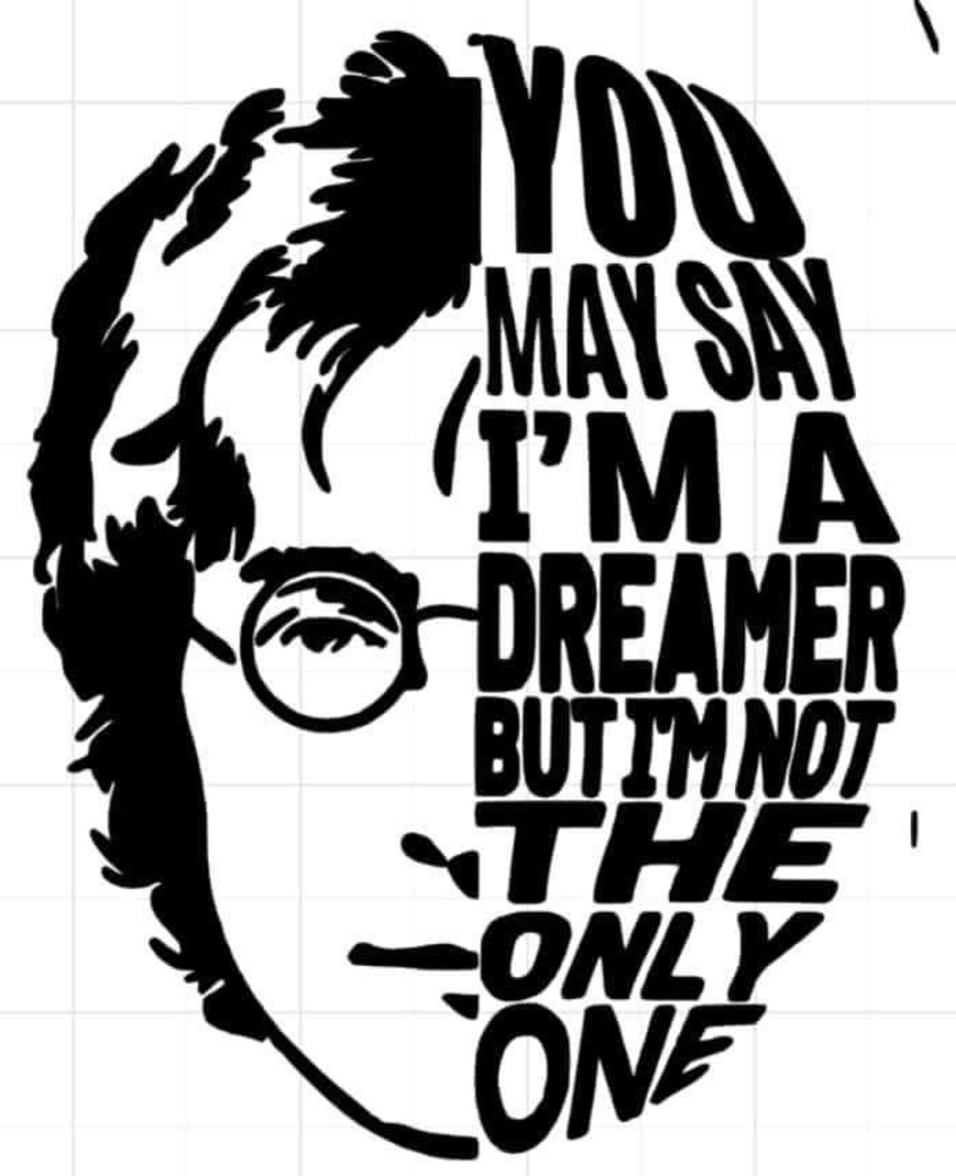 John Lennon Dreamer Decal - Etsy