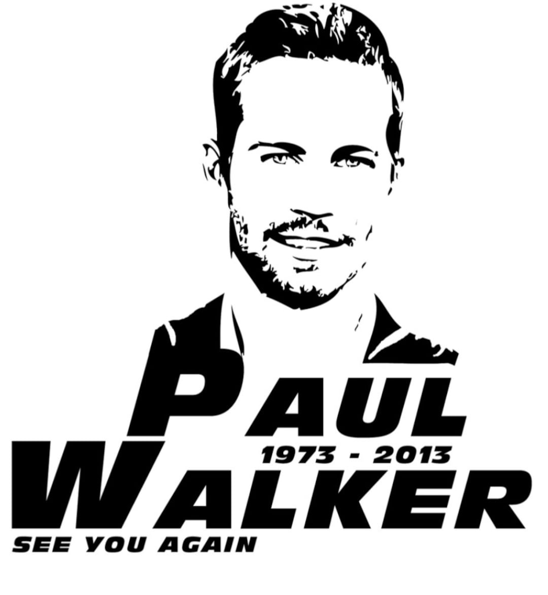 Paul Walker Vinyl Decal and Iron on Transfer - Etsy