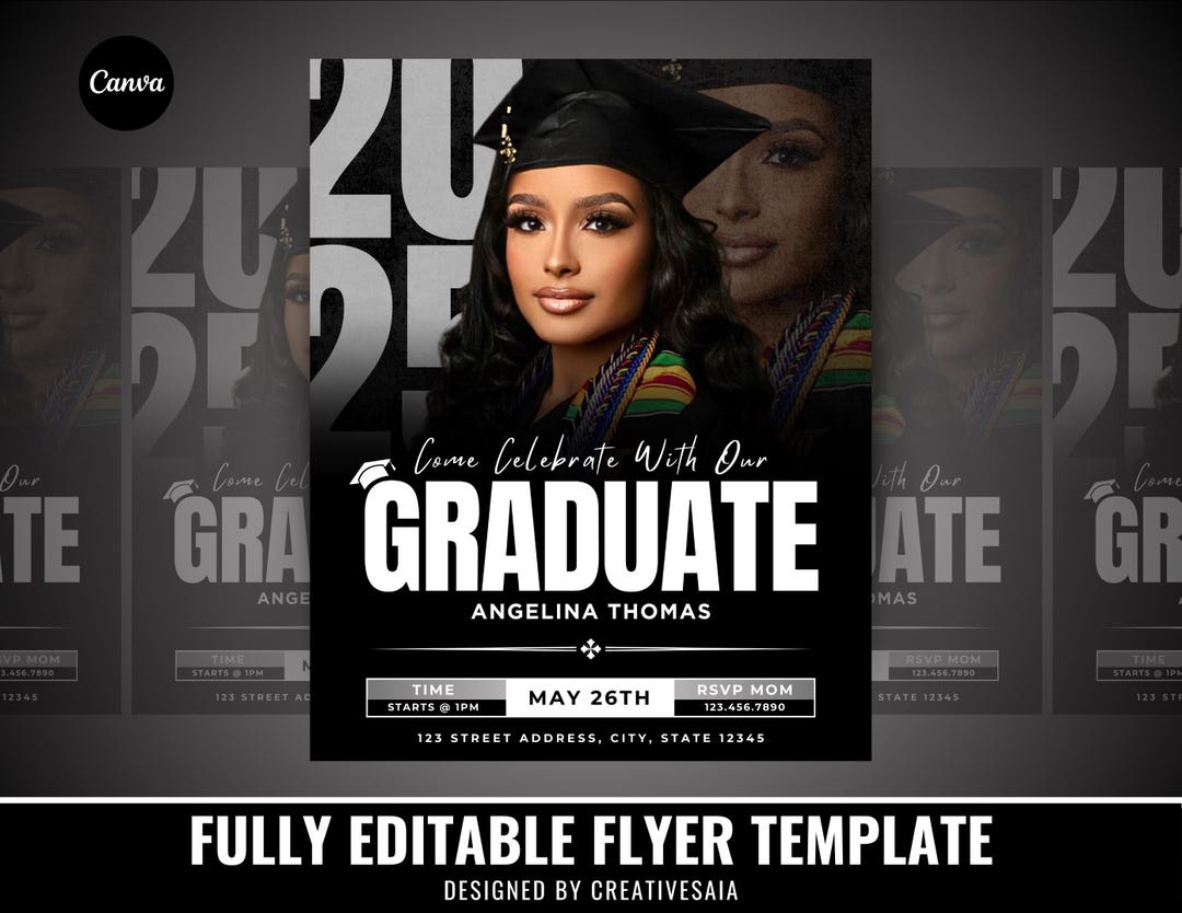 Graduation Flyer | Customizable DIY Invitation Flyer | Graduation ...