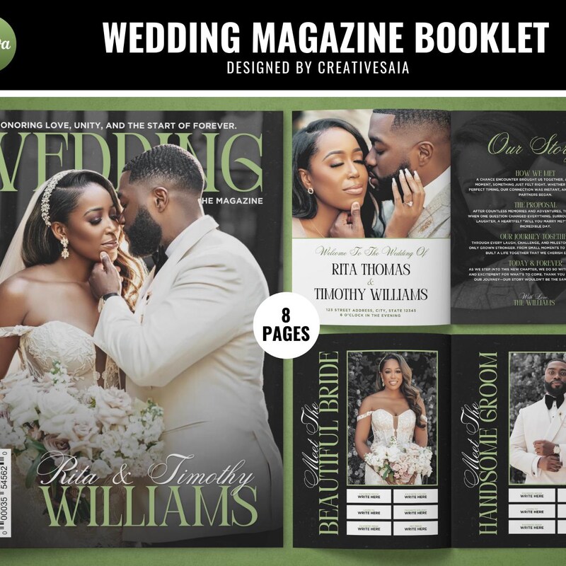 Magazine Wedding Invitation - Etsy