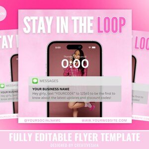 Text Alert Flyer Customizable DIY Business Flyer Social Media Flyer ...