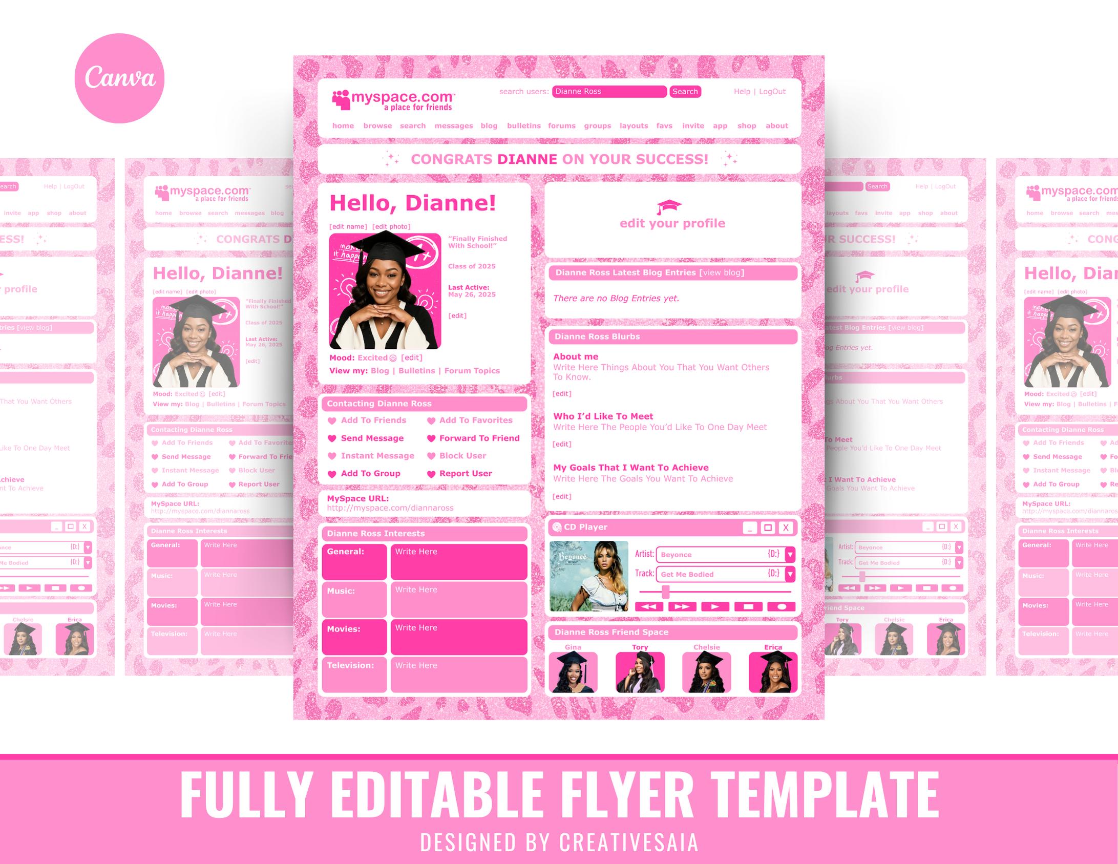 Graduation Flyer | Customizable DIY Invitation Flyer | Graduation ...