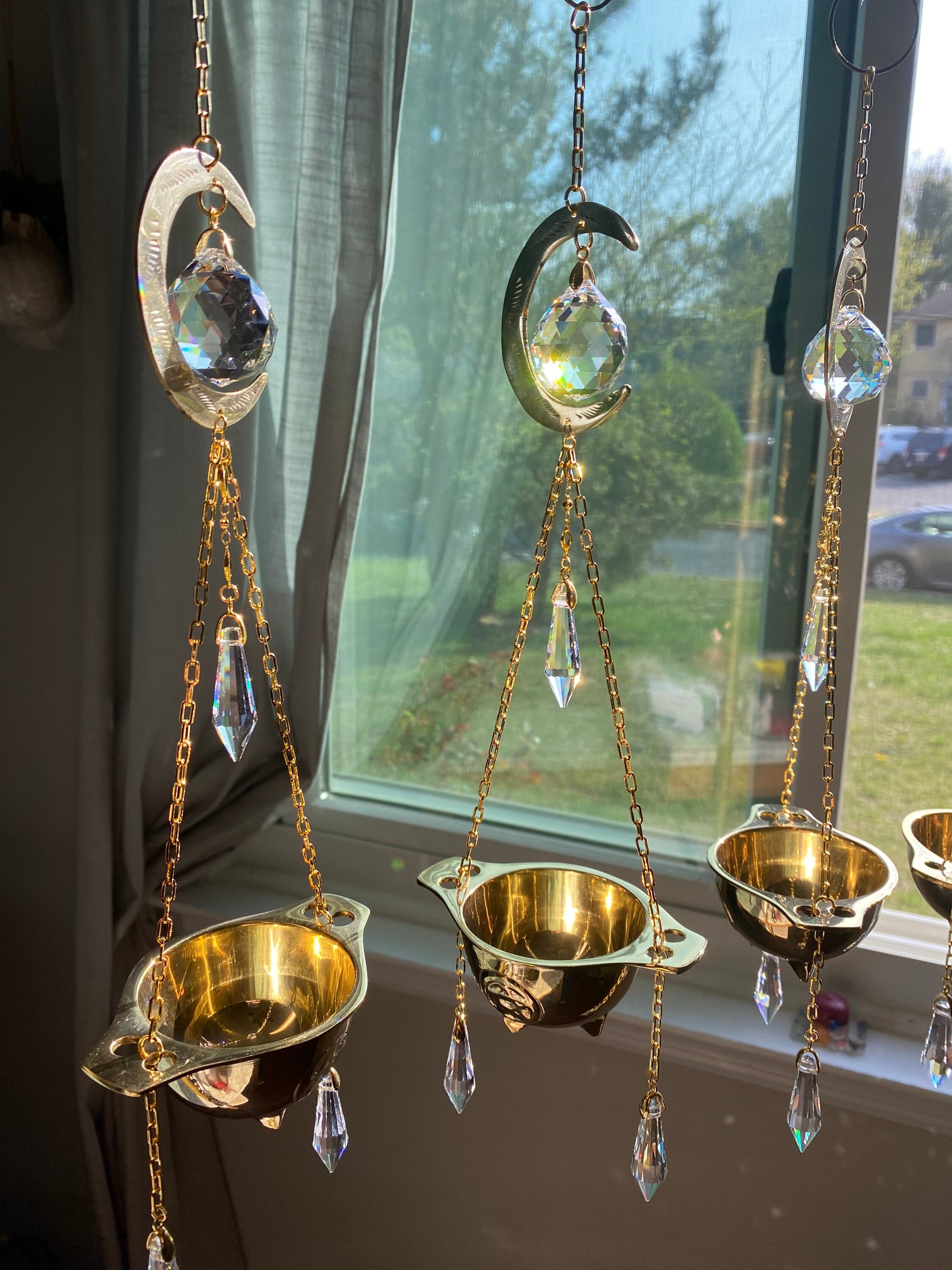 Moon Crystal Cauldron Suncatcher - Etsy
