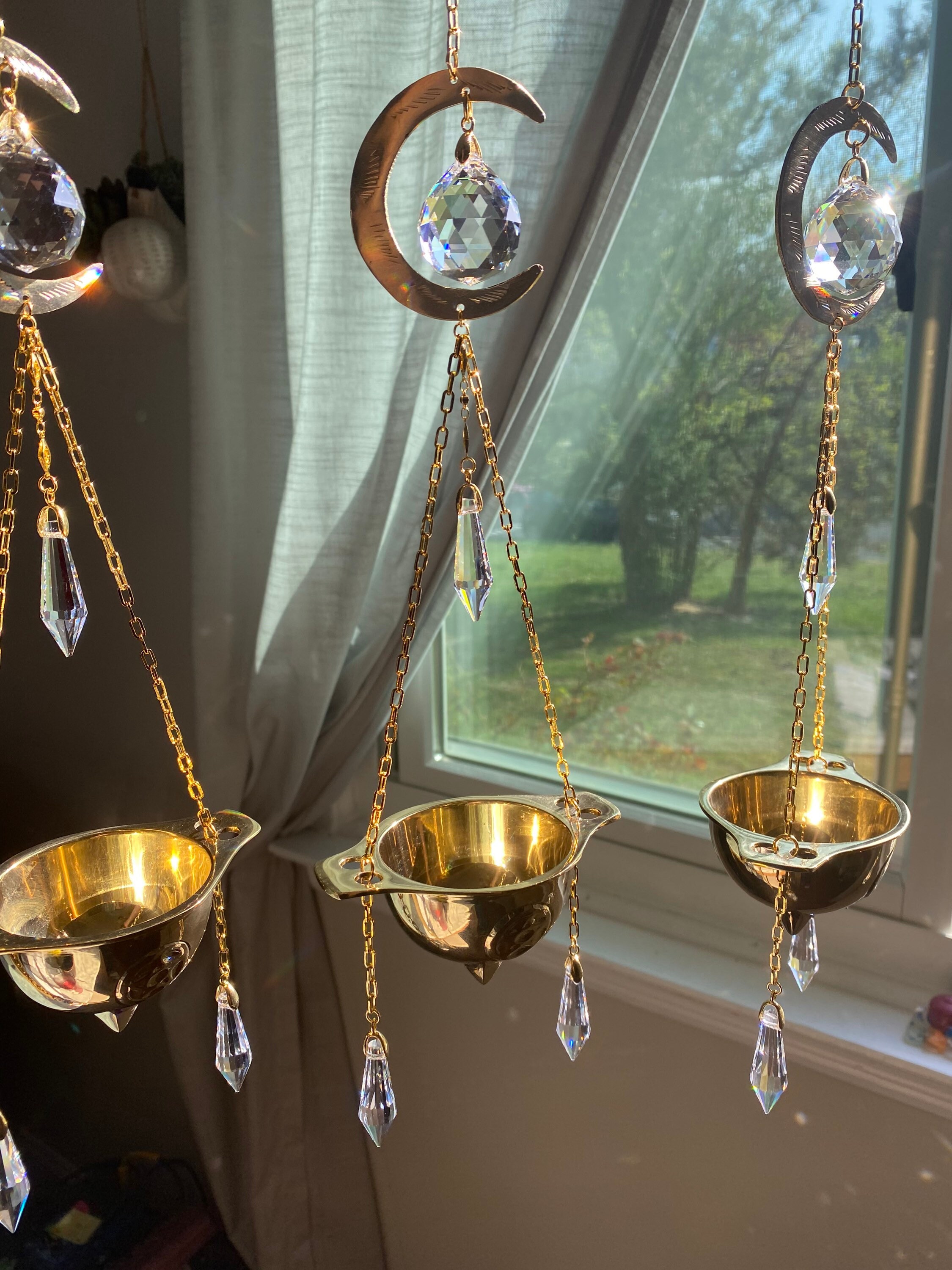 Moon Crystal Cauldron Suncatcher - Etsy