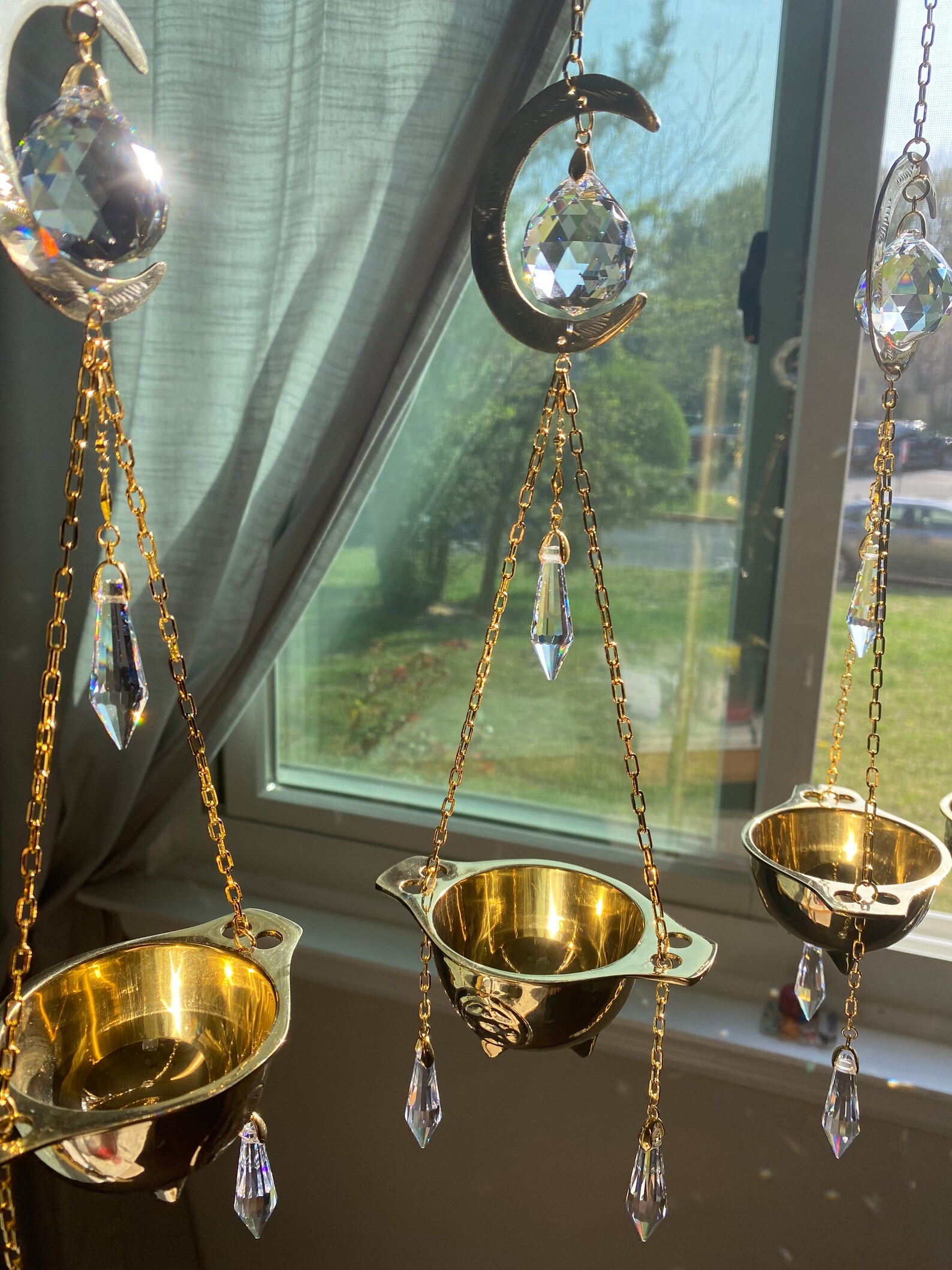 Moon Crystal Cauldron Suncatcher - Etsy