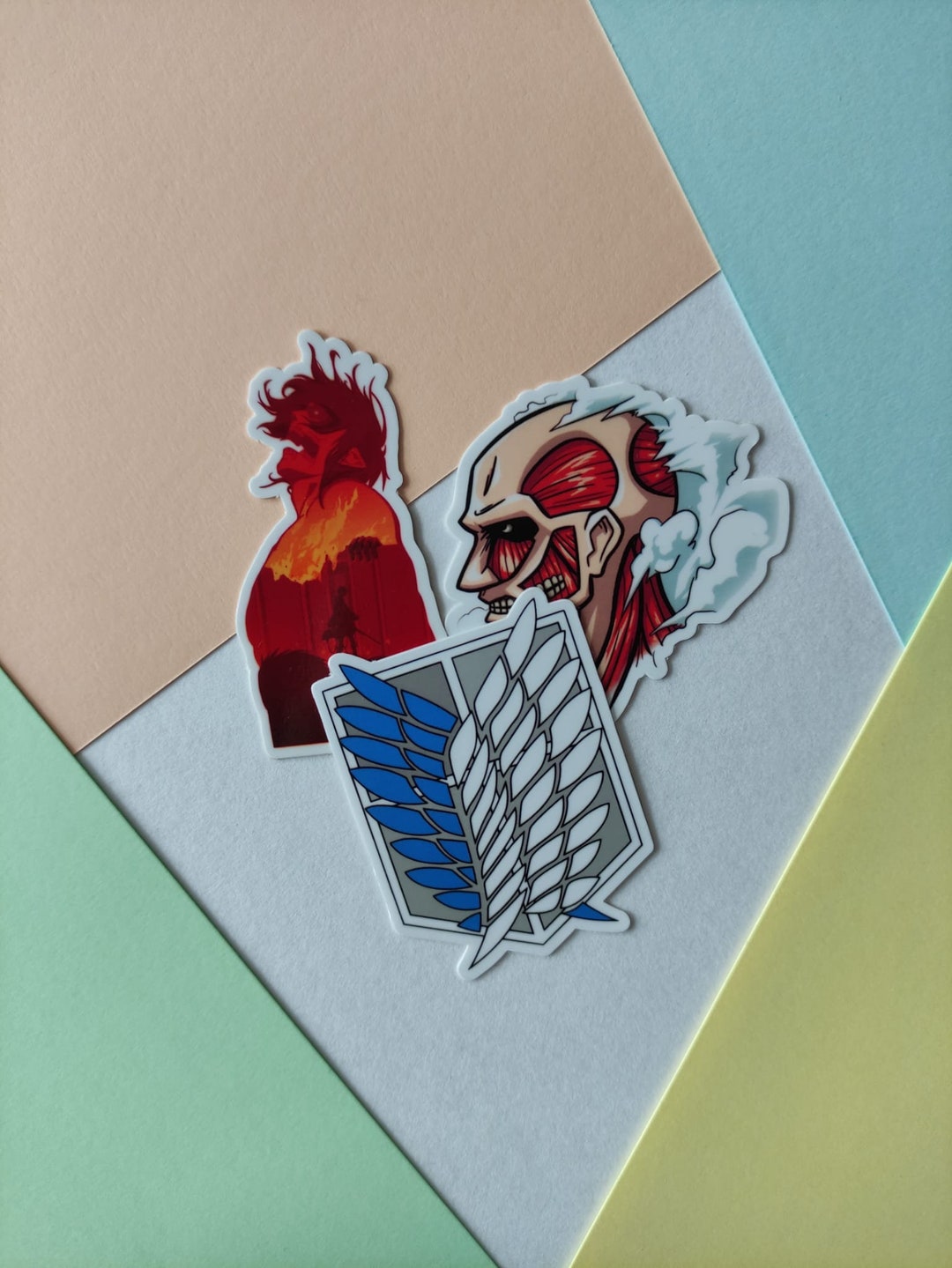 Titan Anime Themed Vinyl Stickers Sticky Society Stationery - Etsy