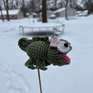 Tangled Inspired Crochet Flower Bouquet With Pascal - Etsy