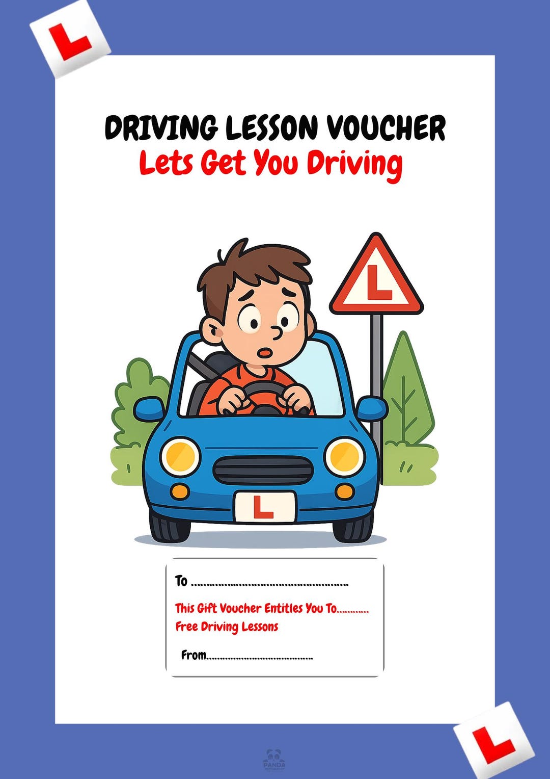 Driving Lesson Gift Voucher – Milestone Gift for Him (PDF) - Etsy