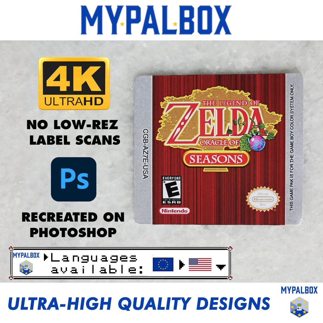 Gameboy Label for the Legend of Zelda : Oracle of Seasons (PAL / USA ...