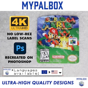 N64 Label for Super Mario 64 (PAL/USA) | Highest Fidelity Available ...