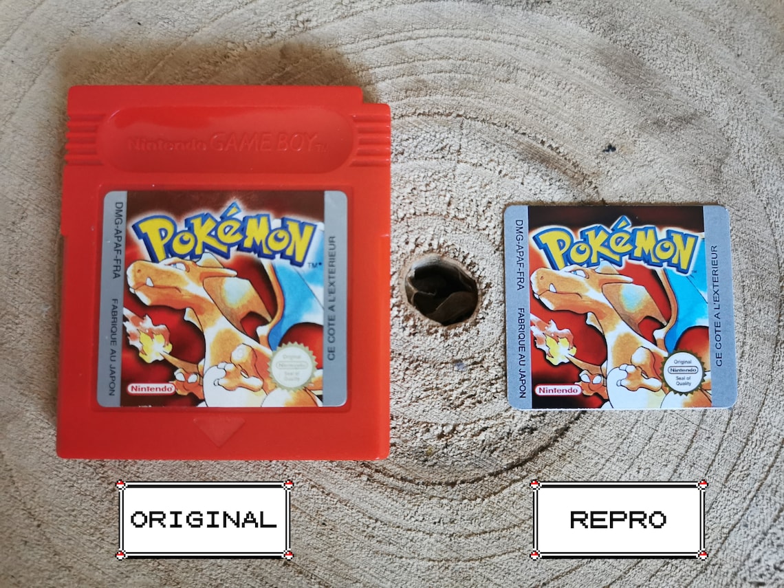 Gameboy Label for Pokémon Red PAL/USA Highest Fidelity - Etsy