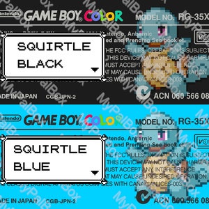 Holographic Pokémon Back Label for Gameboy Color | Custom Pokémon ...