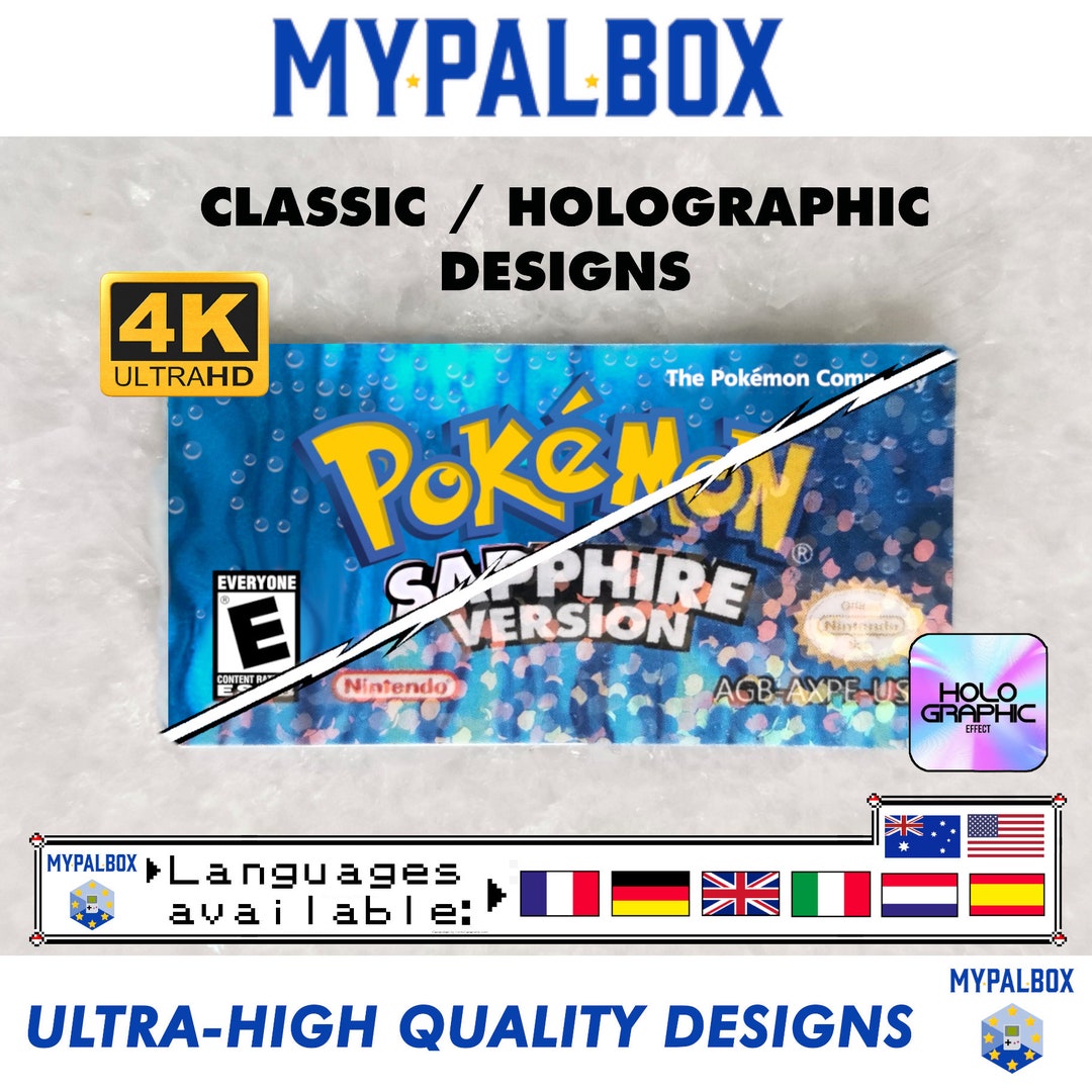 Classic / Holo Gba Label for Pokémon Sapphire (pal/usa/jap) | Highest ...