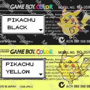 Holographic Pokémon Back Label for Gameboy Color | Custom Pokémon ...