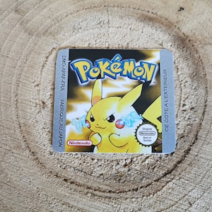 Gameboy Label for Pokémon Yellow (PAL/USA) | Highest Fidelity Available ...