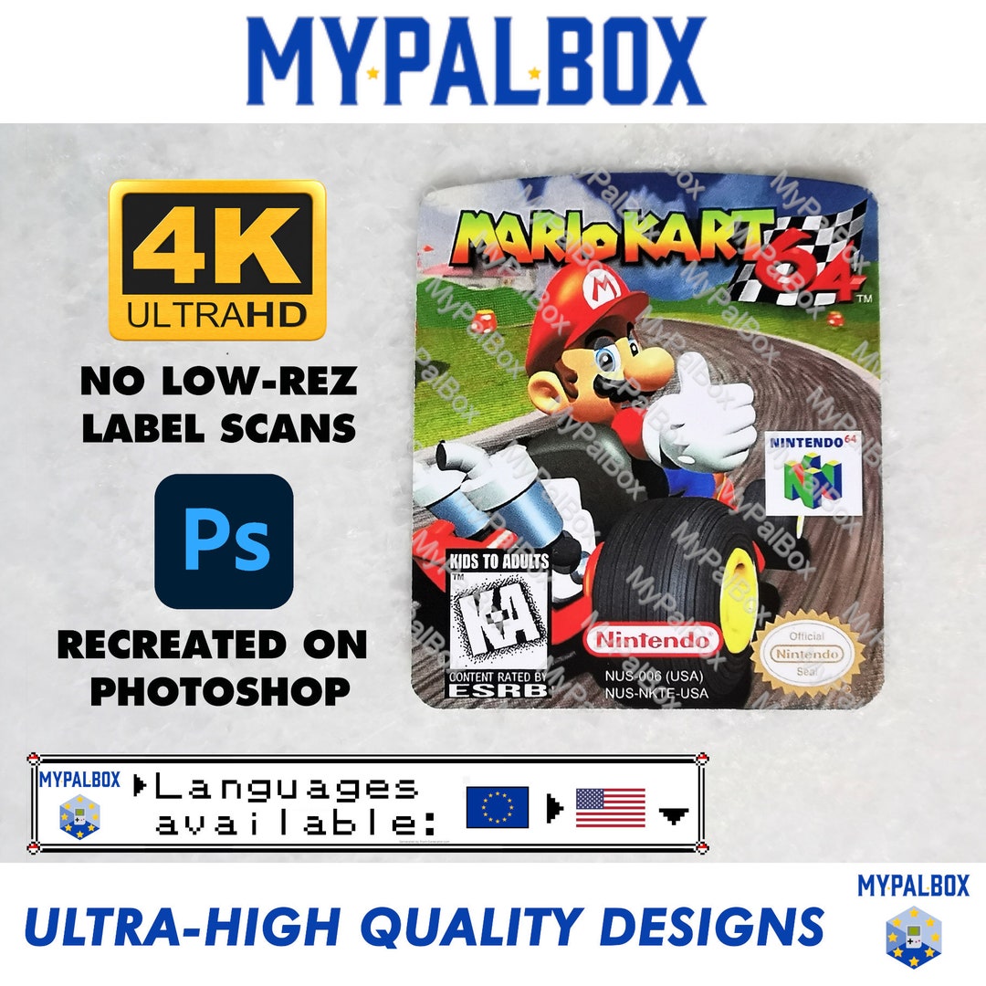 N64 Label for Mario Kart 64 (PAL/USA) | Highest Fidelity Available ...