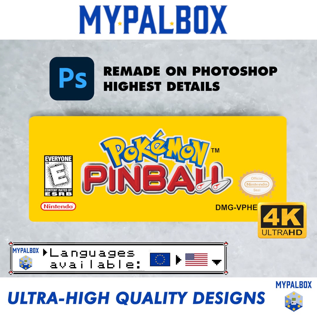 Gameboy Label for Pokémon Pinball (PAL/USA) | Highest Fidelity ...