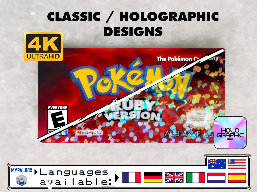 Classic / Holo Gba Label for Pokémon Ruby Version PAL/USA - Etsy