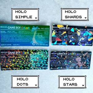 Holographic Pokémon Back Label for Gameboy Color | Custom Pokémon ...
