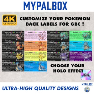 Holographic Pokémon Back Label for Gameboy Color | Custom Pokémon ...