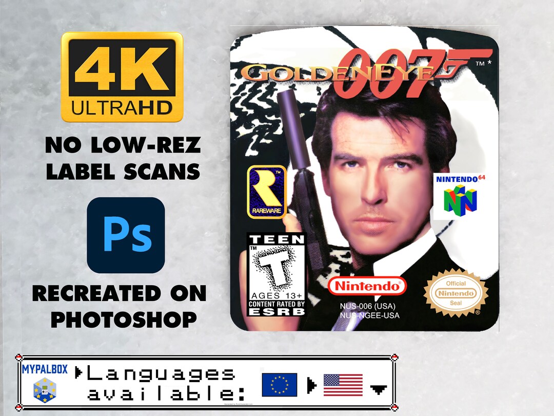 N64 Label for Goldeneye 007 PAL/USA Highest Fidelity - Etsy
