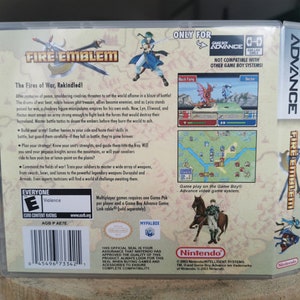 Ds Game Case for Fire Emblem (FE7) on GBA (PAL/USA) | Fire Emblem ...