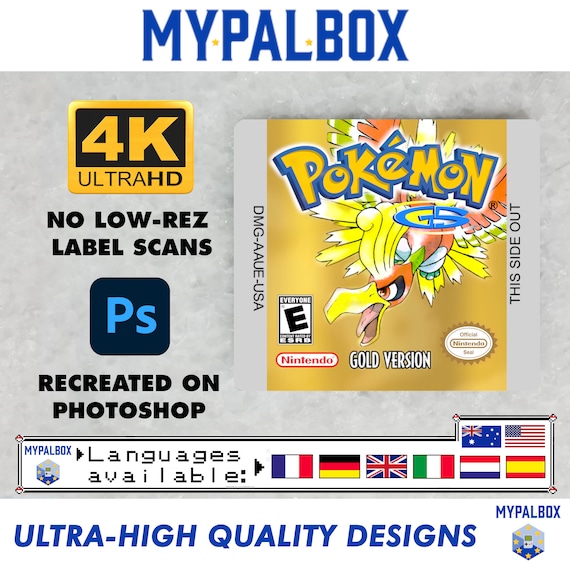 Pokemon Gold Cartridge Label