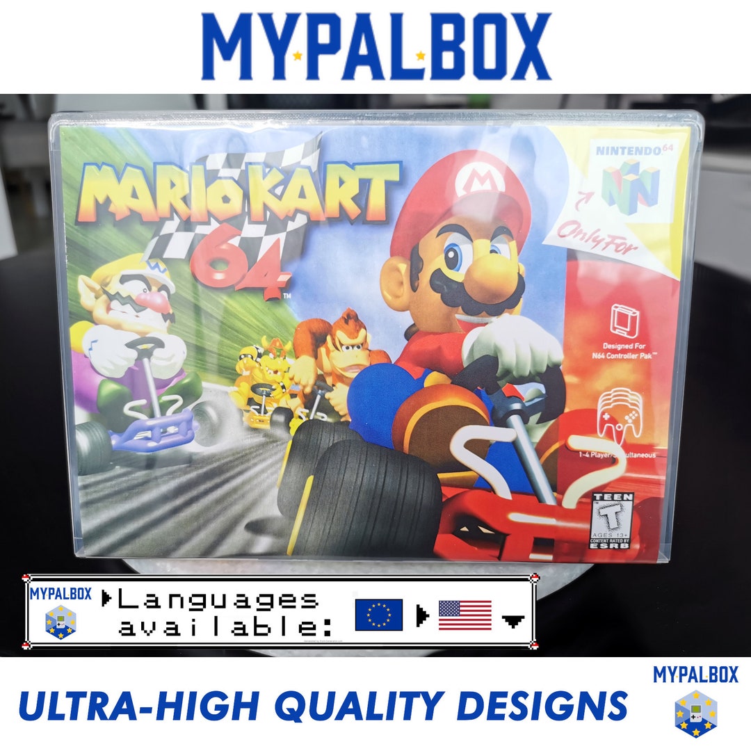 Universal N64 Game Case for Mario Kart 64 (PAL/USA) | Custom Game Box ...