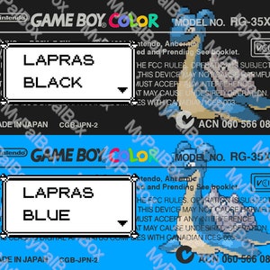 Holographic Pokémon Back Label for Gameboy Color | Custom Pokémon ...