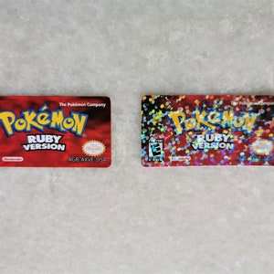 Classic / Holo Gba Label for Pokémon Ruby Version PAL/USA - Etsy