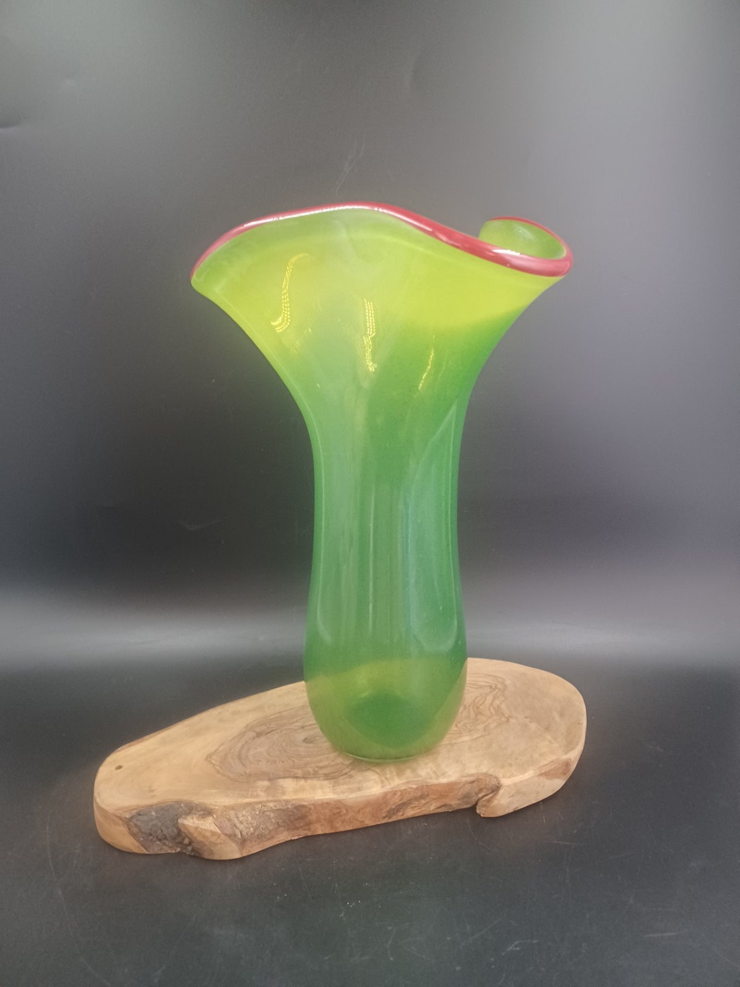 Vintage Jack Loranger Signed Art Glass Vase - Does NOT Glow - 10.5"t X ...