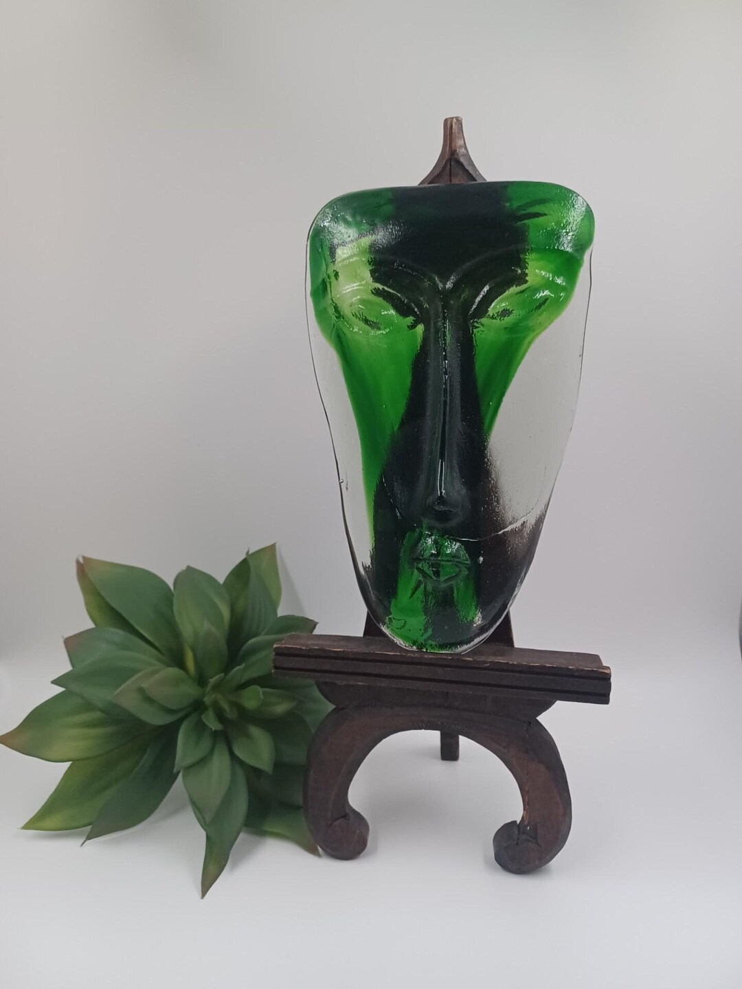 Vintage Gabriel & Rodolfo Jaramillo Sky Dreamer Glass Mask - Green ...